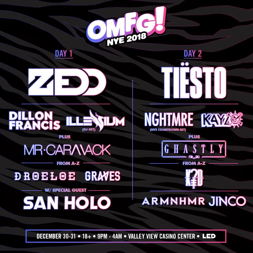 LED OMFG NYE 2018: 5 Reasons Why You Should Attend - Festival Squad